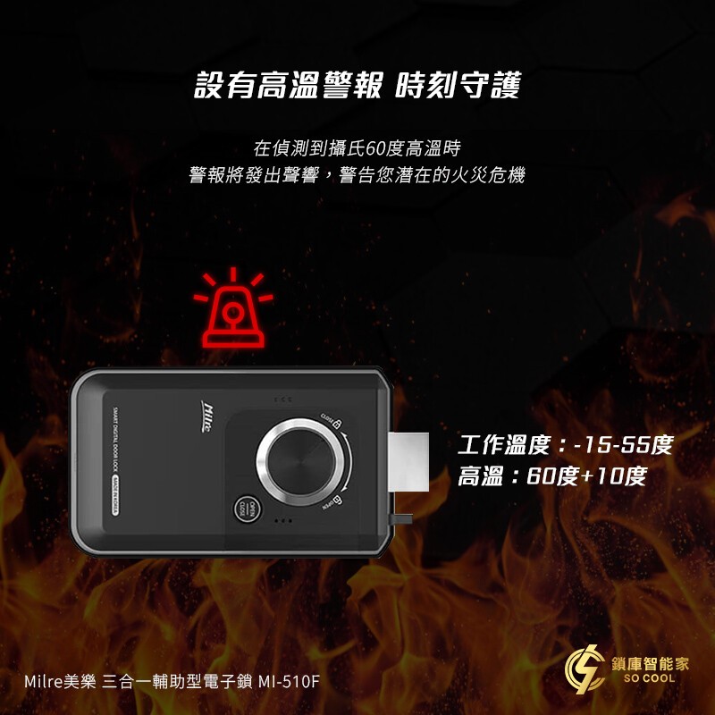 MILRE MI-510F 智能電子鎖 - 鎖庫智能家